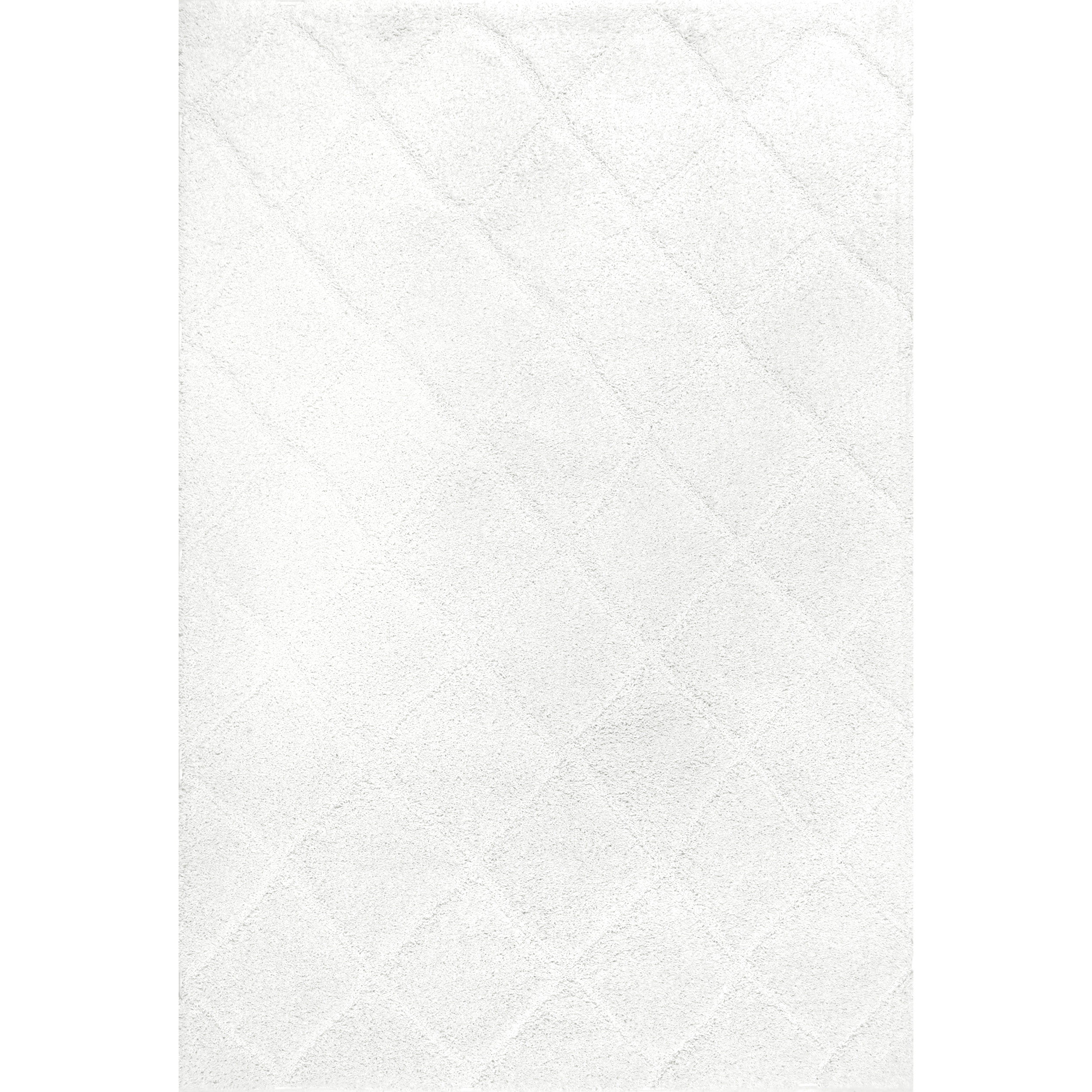 nuLOOM Deloise Soft & Plush Shag Area Rug, 6' 7" x 9', White - Walmart.com
