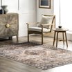 nuLOOM Vanesa Transitional Medallion Fringe Area Rug, 8' x 10', Rust ...