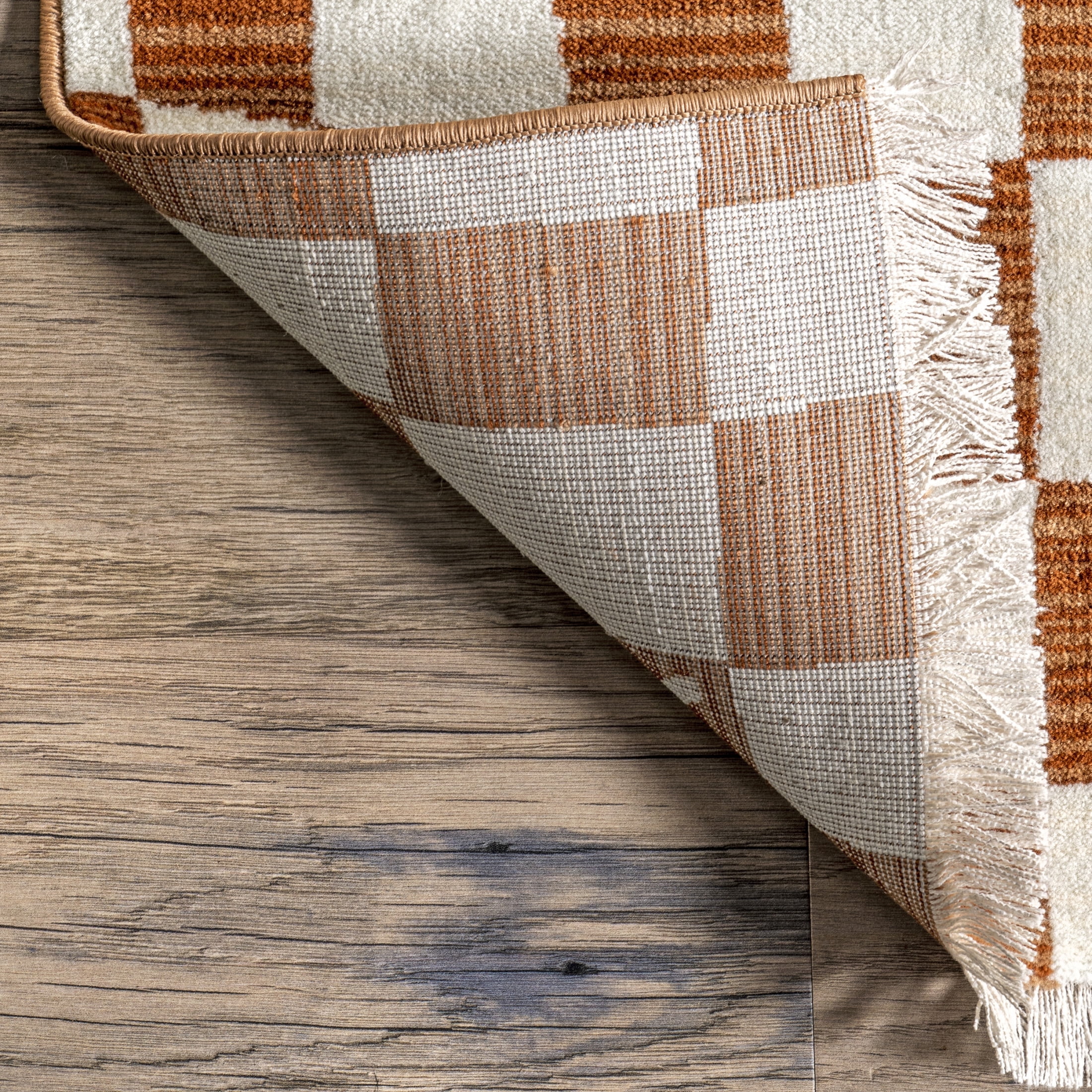 nuLOOM Dominique Abstract Checkered Fringe Area Rug, 6' 7" x 10' 2 ...