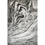 Modern Luxe Weavers 5x7 Gray Marble Swirl Abstract Area Rug - Walmart.com