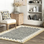 nuLOOM Zebra Hand Tufted Plush Wool Area Rug, 6' x 9', Gray - Walmart.com