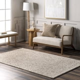 nuLOOM Enida Casual Farmhouse Wool Blend Area Rug, 7' 6" x 9' 6", Ivory ...