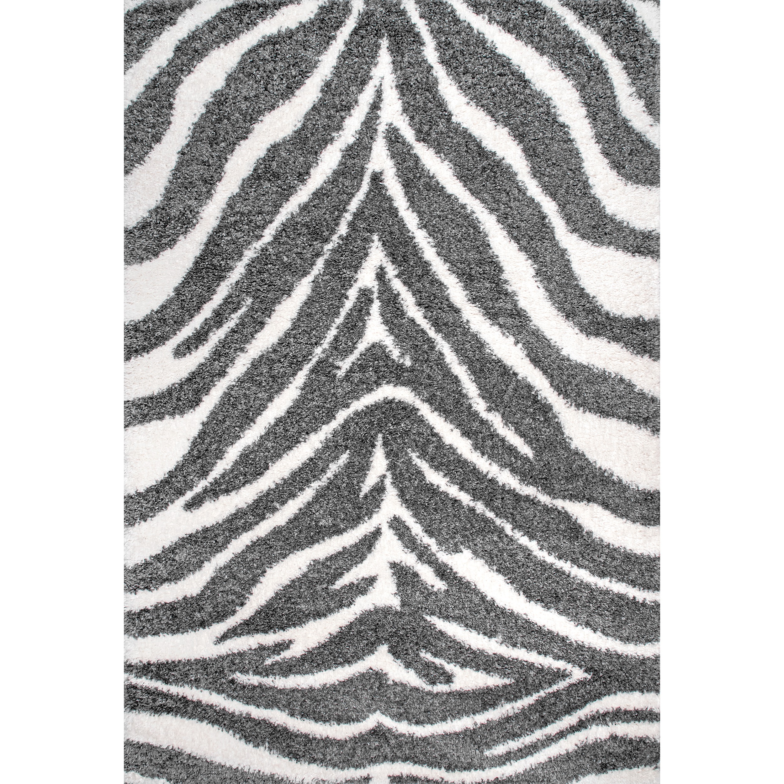 nuLOOM Everlynn Zebra Shag Area Rug, 4' x 6', Off White - Walmart.com