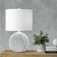 nuLOOM Galena 20" Iron Table Lamp, 20" H x 13" W x 13" D, White ...