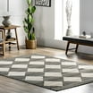SAFAVIEH Chelsea Marilou Checkered Wool Area Rug, Black/Ivory, 2'6" x 5 ...