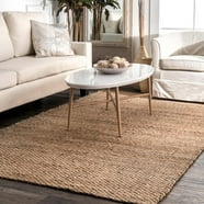 nuLOOM Natural Hand-Woven Rigo Jute Area Rug for Living Room - Walmart.com