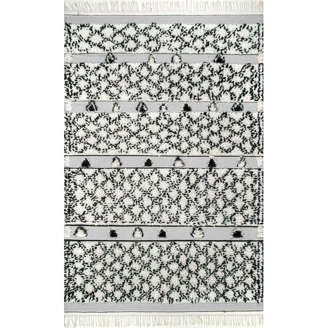 nuLOOM Hand Knotted Yelena Trellis Shag Area Rug - Walmart.com