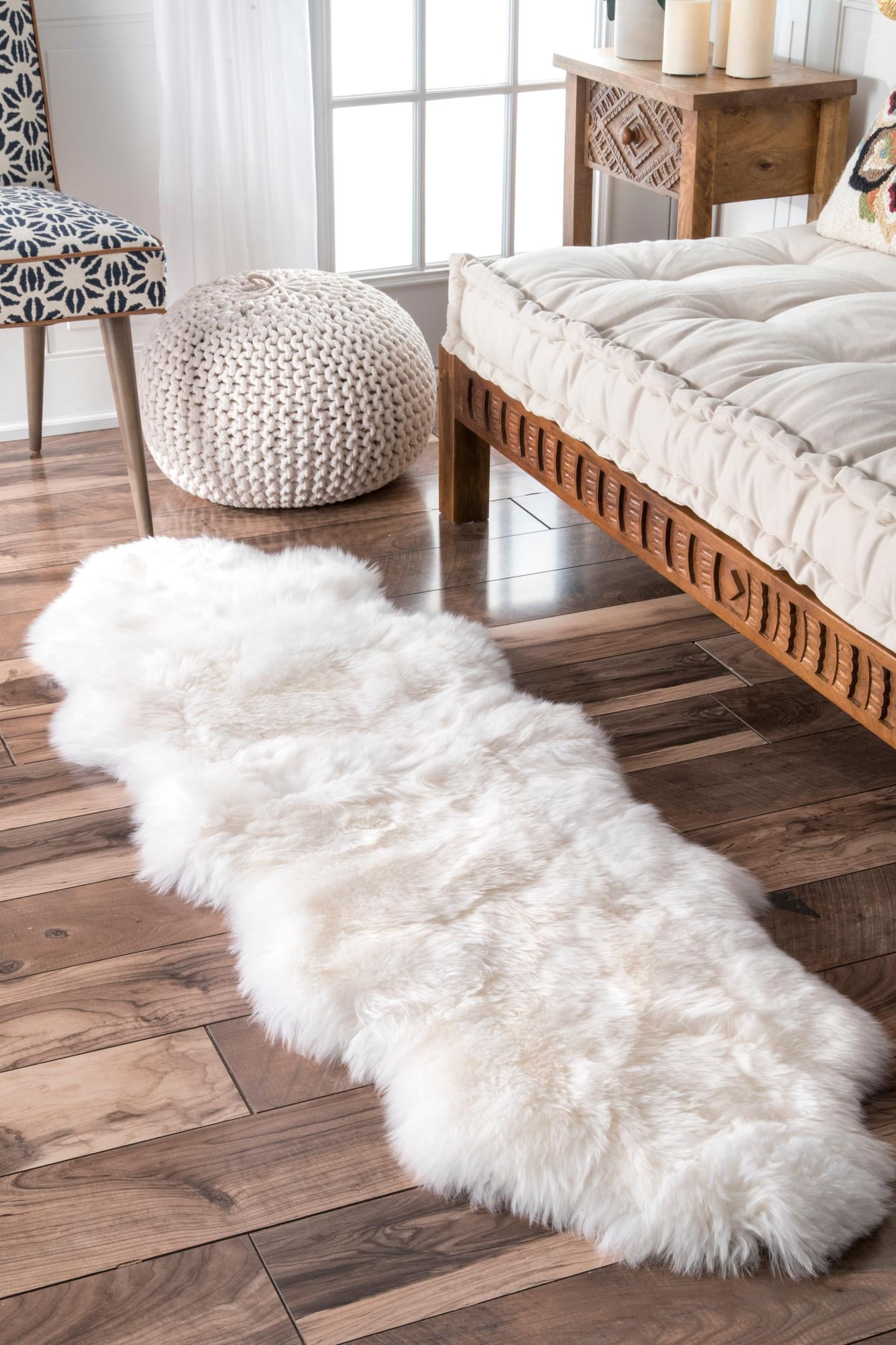 nuLOOM Hand-Made Due Sheepskin Area Rug - Walmart.com
