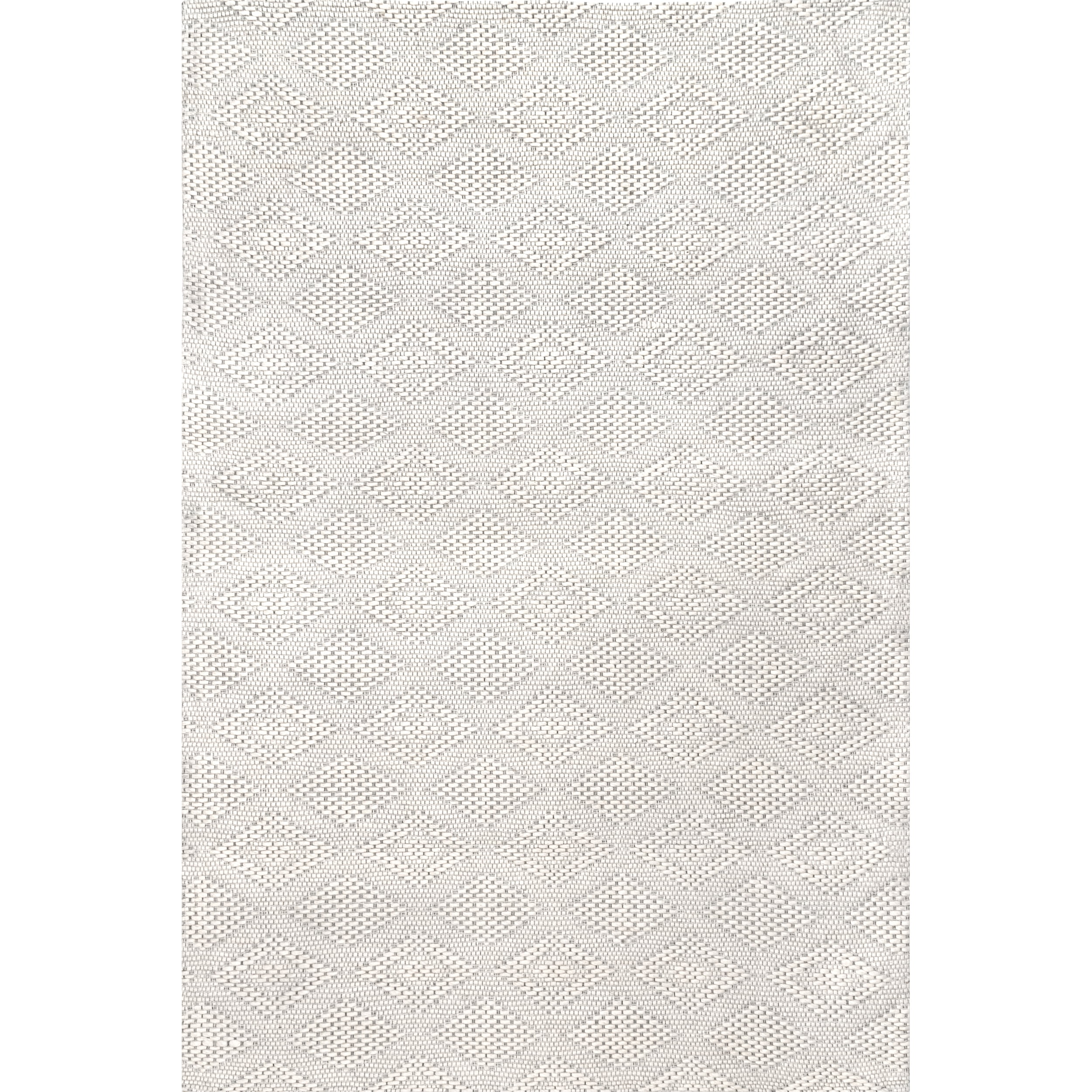 nuLOOM Handmade Wool Textured Geometric Ivory Area Rug, 8' x 10', Non ...