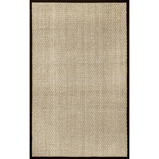 nuLOOM Hesse Checker Weave Seagrass Area Rug, 12' x 15', Black ...