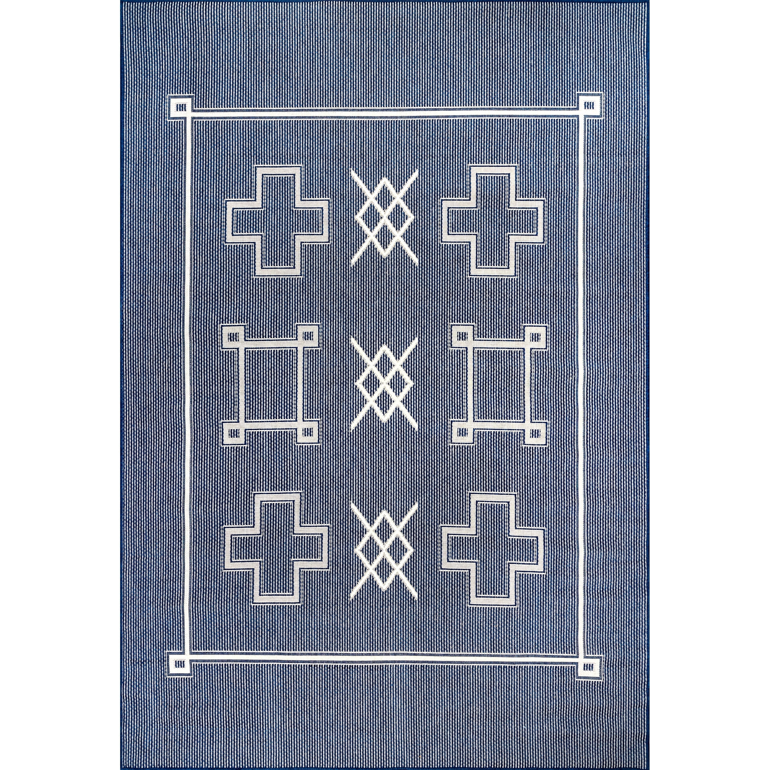 nuLOOM Hillary Geometric Tribal Indoor/Outdoor Area Rug, 6' 7" x 9 ...