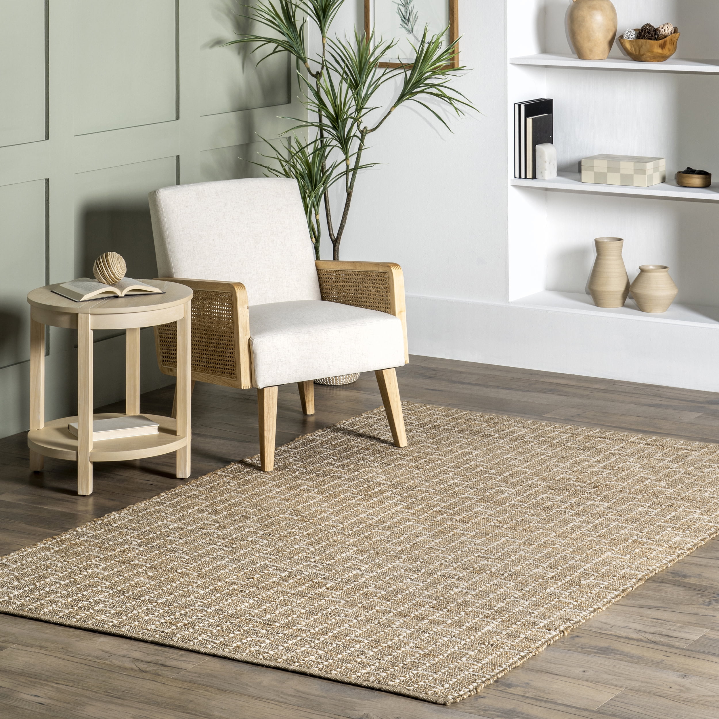 nuLOOM Imogen Casual Bars Jute Area Rug, 8' x 10', Natural - Walmart.com