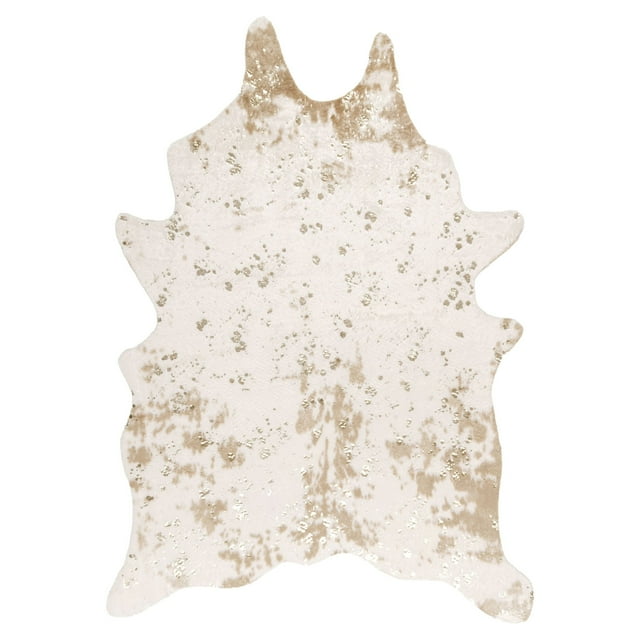 nuLOOM Faux Cowhide Area Rug, Perfect for Living Room and Bedroom ...