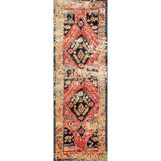 nuLOOM Jane Floral Indoor/Outdoor Runner Rug, 2' 6" x 6', Multi ...