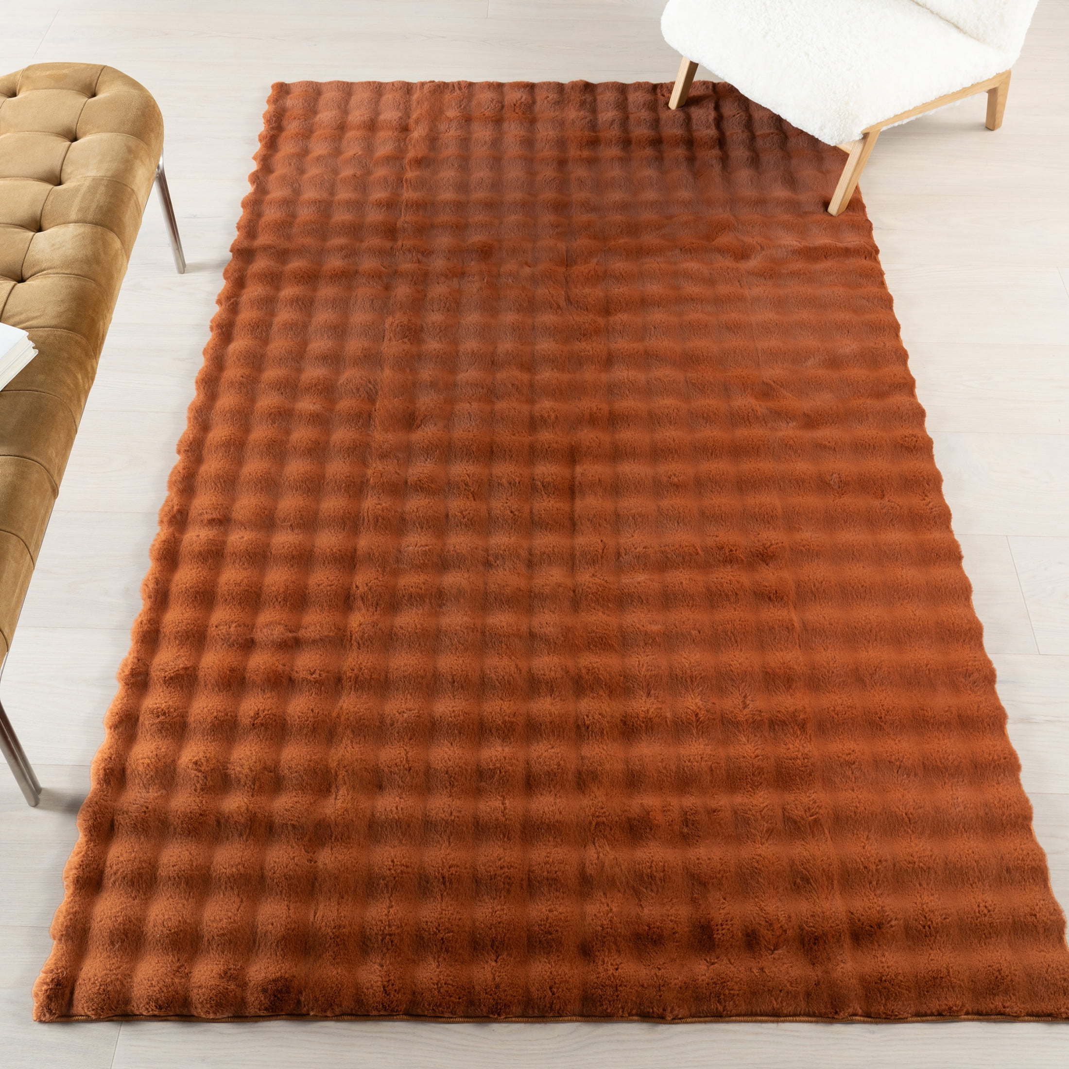 nuLOOM Jeni SuperiorWash Solid Faux Rabbit Machine Washable Area Rug, 3 ...