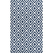 nuLOOM Romina Machine Washable Diamond Stripes Area Rug, 2' x 3', White ...