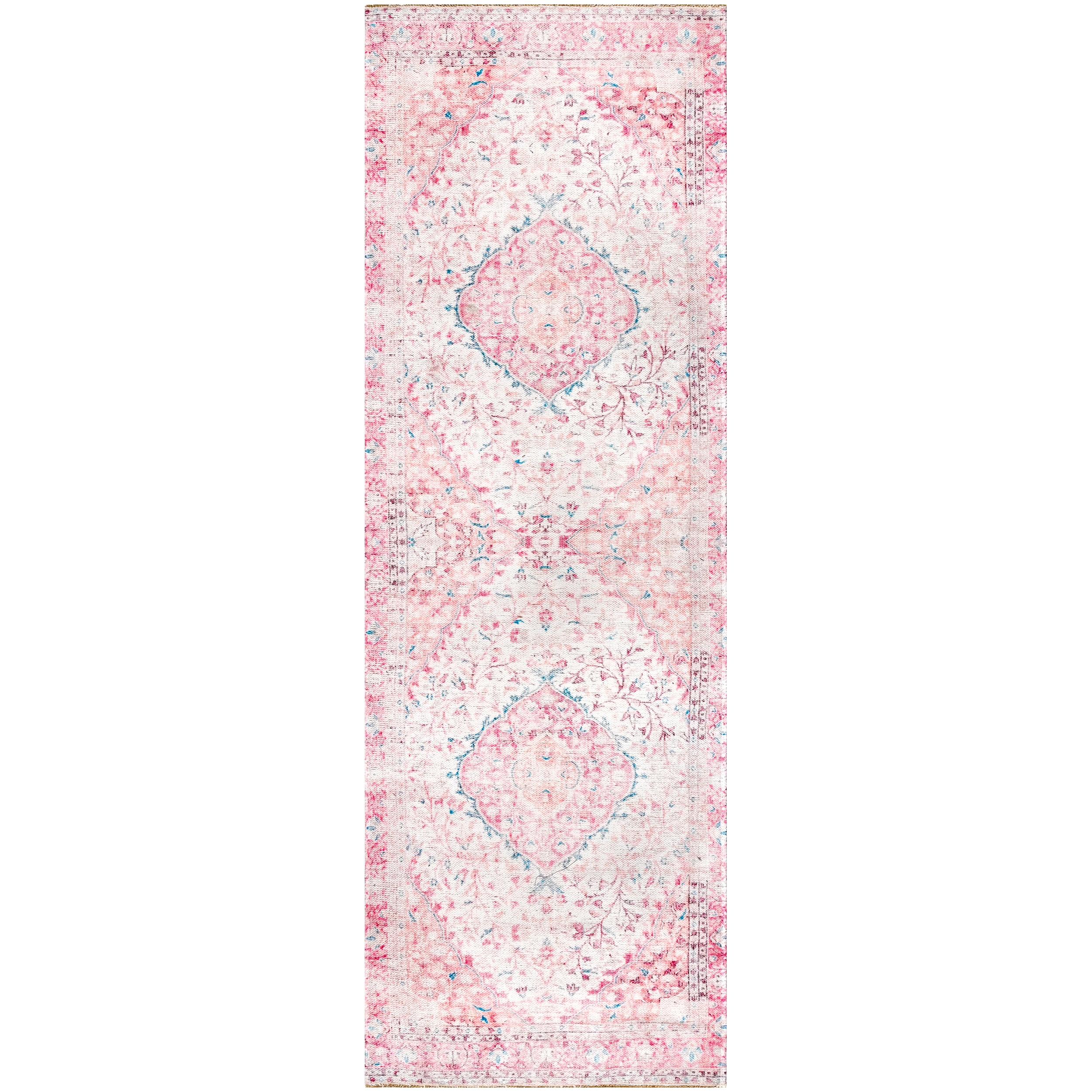 nuLOOM Konya Vintage Floral Medallion Flatweave Runner Rug, 2' 8" x 8 ...
