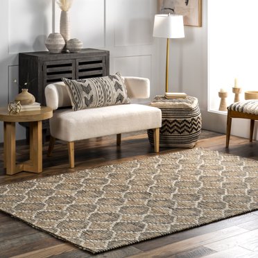 Weaving Village Scalloped Natural Jute Area Rug - Walmart.com