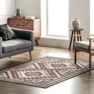 nuLOOM Vanesa Transitional Medallion Fringe Area Rug, 8' x 10', Rust ...