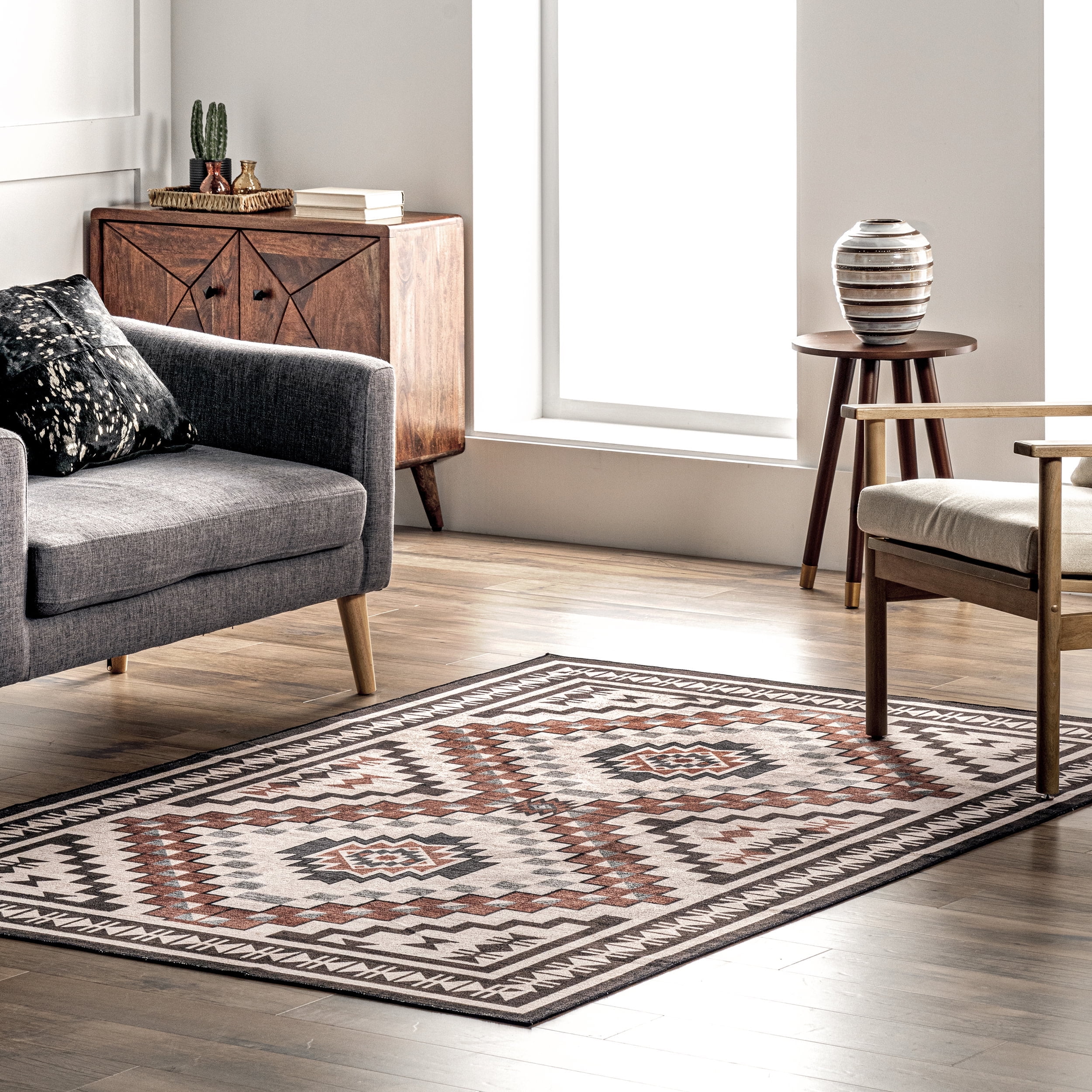 nuLOOM Leighton 9' x 12' Southwestern Medallion Area Rug, Machine ...