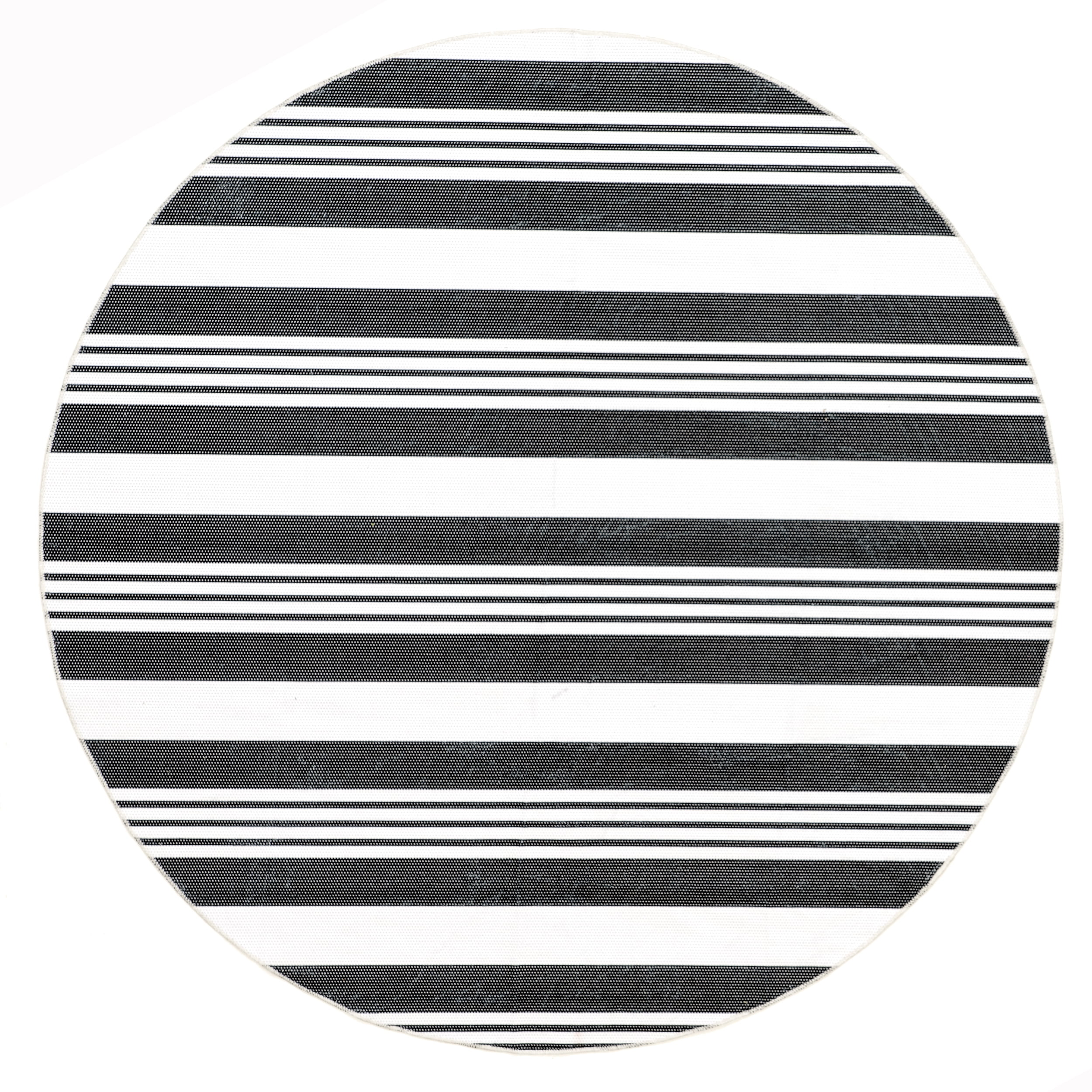 nuLOOM Lena Machine Washable Striped Area Rug, 6' Round, Grey - Walmart.com