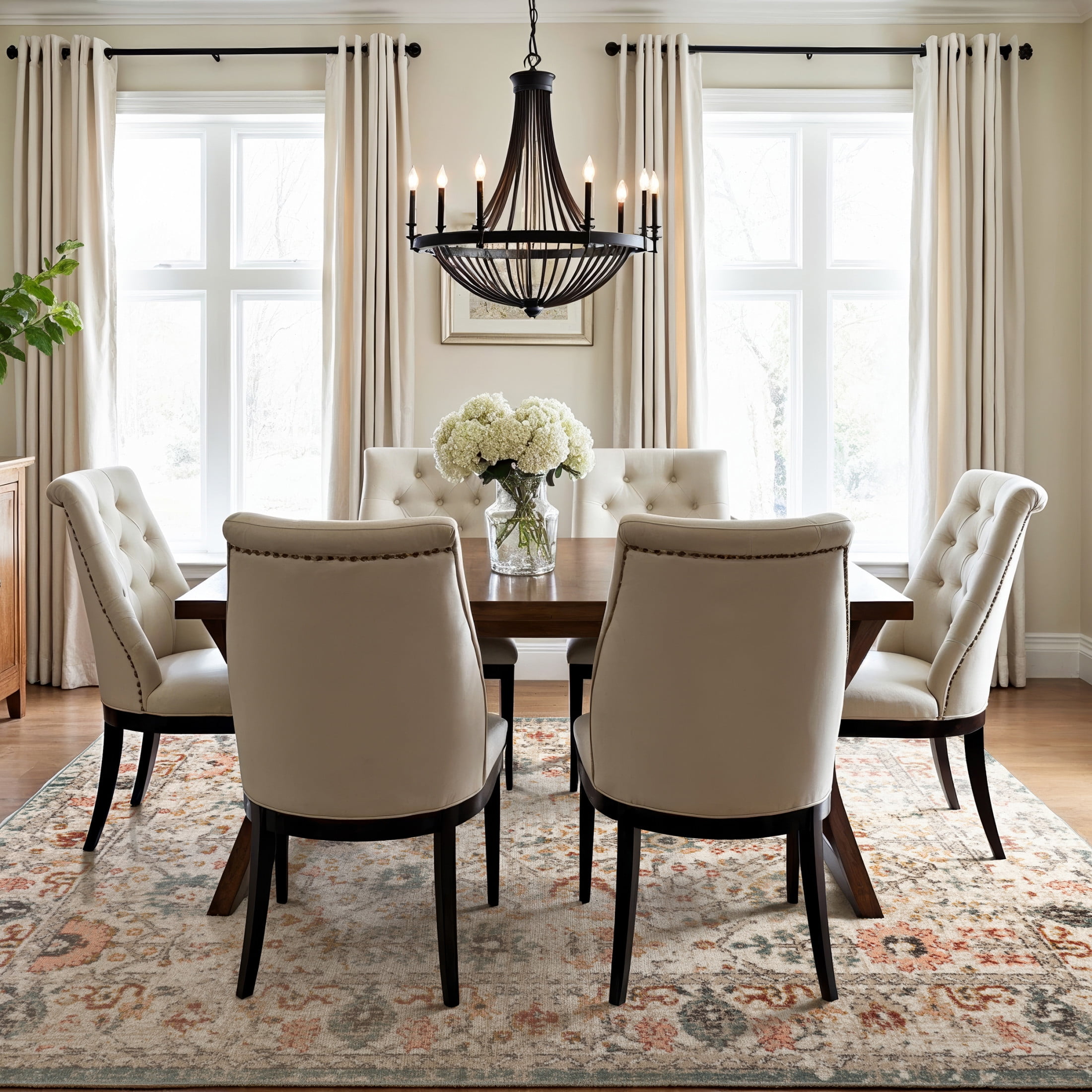 nuLOOM Lenore Vintage Floral Area Rug, 7' 10" x 10', Lenore Beige ...