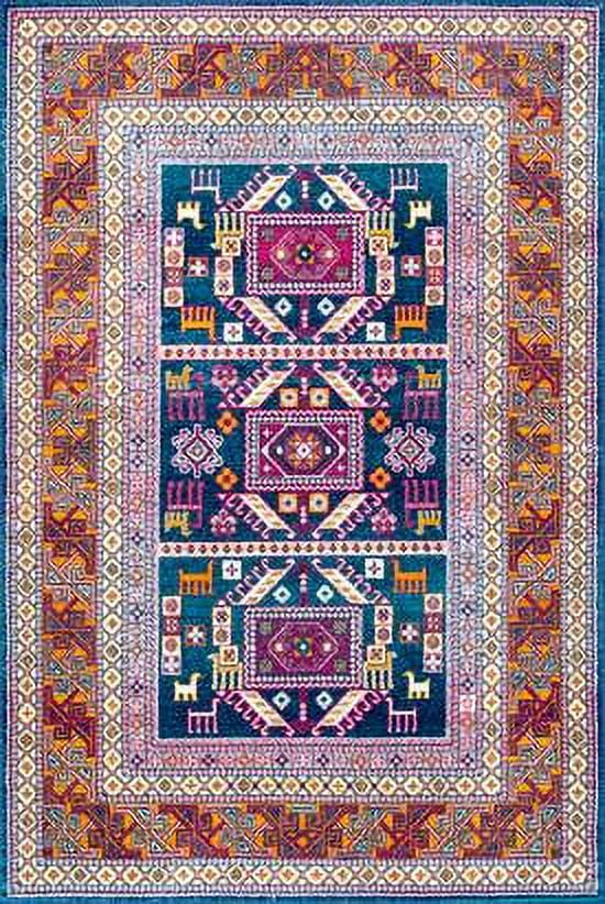 nuLOOM Marisela Tribal Runner Rug, 2' 8" x 8', Navy - Walmart.com