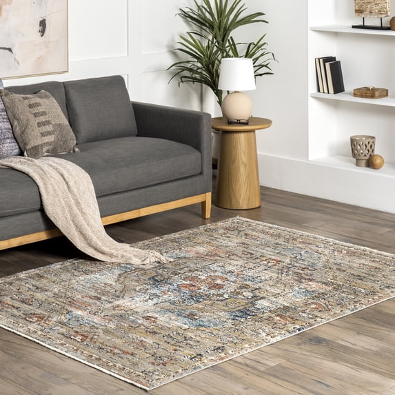 nuLOOM Marley Traditional Medallion Beige 9 x 12 Area Rug - Walmart.com