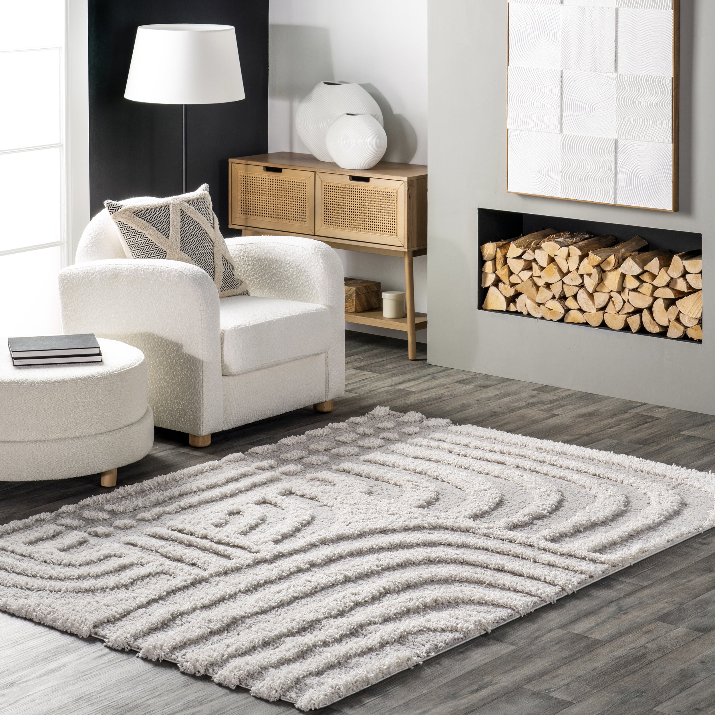 nuLOOM Maureen Modern Shag Area Rug, 8' x 10', Beige - Walmart.com