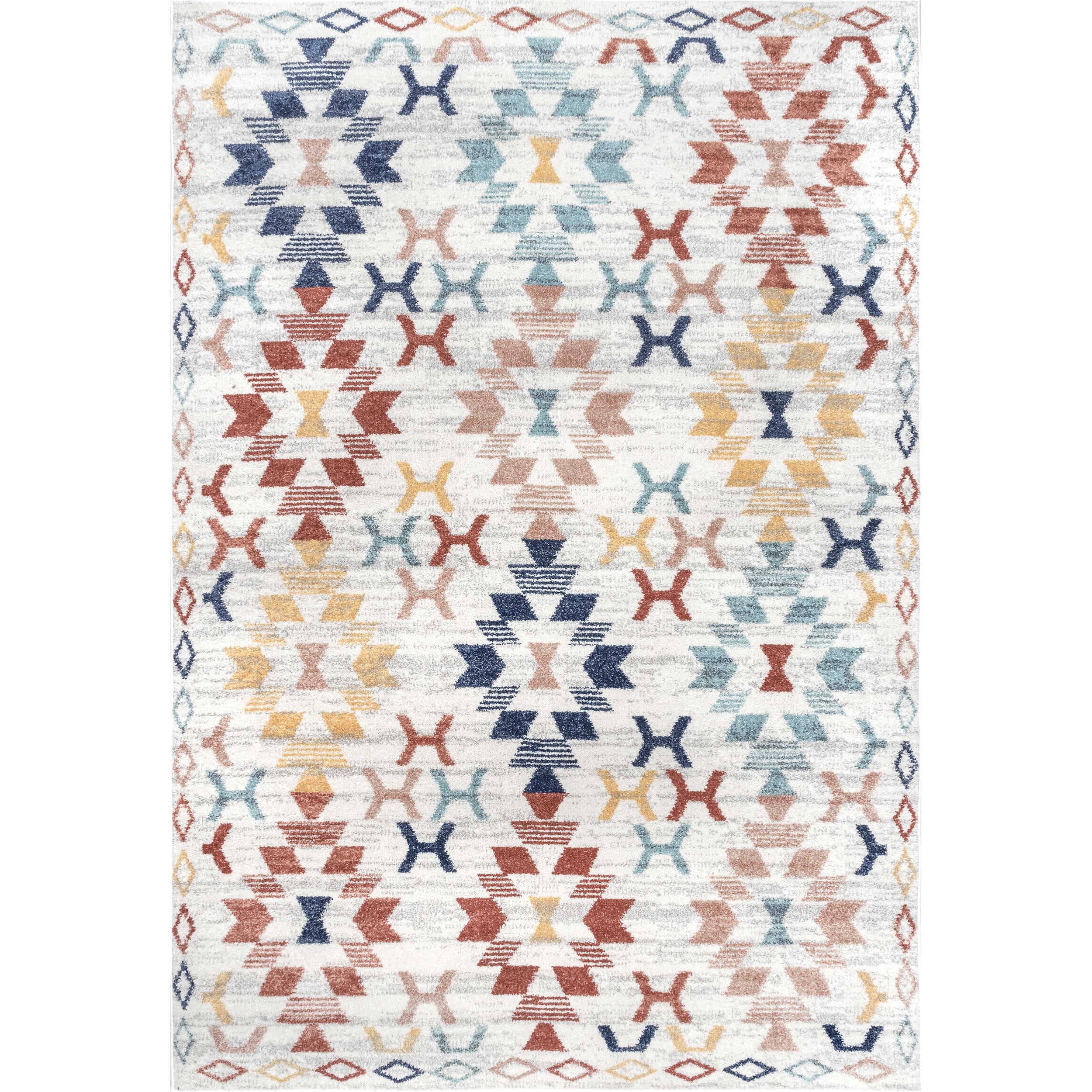 nuLOOM Paula Aztec Diamond Trellis Area Rug, 5' 3" x 7' 6", Beige ...