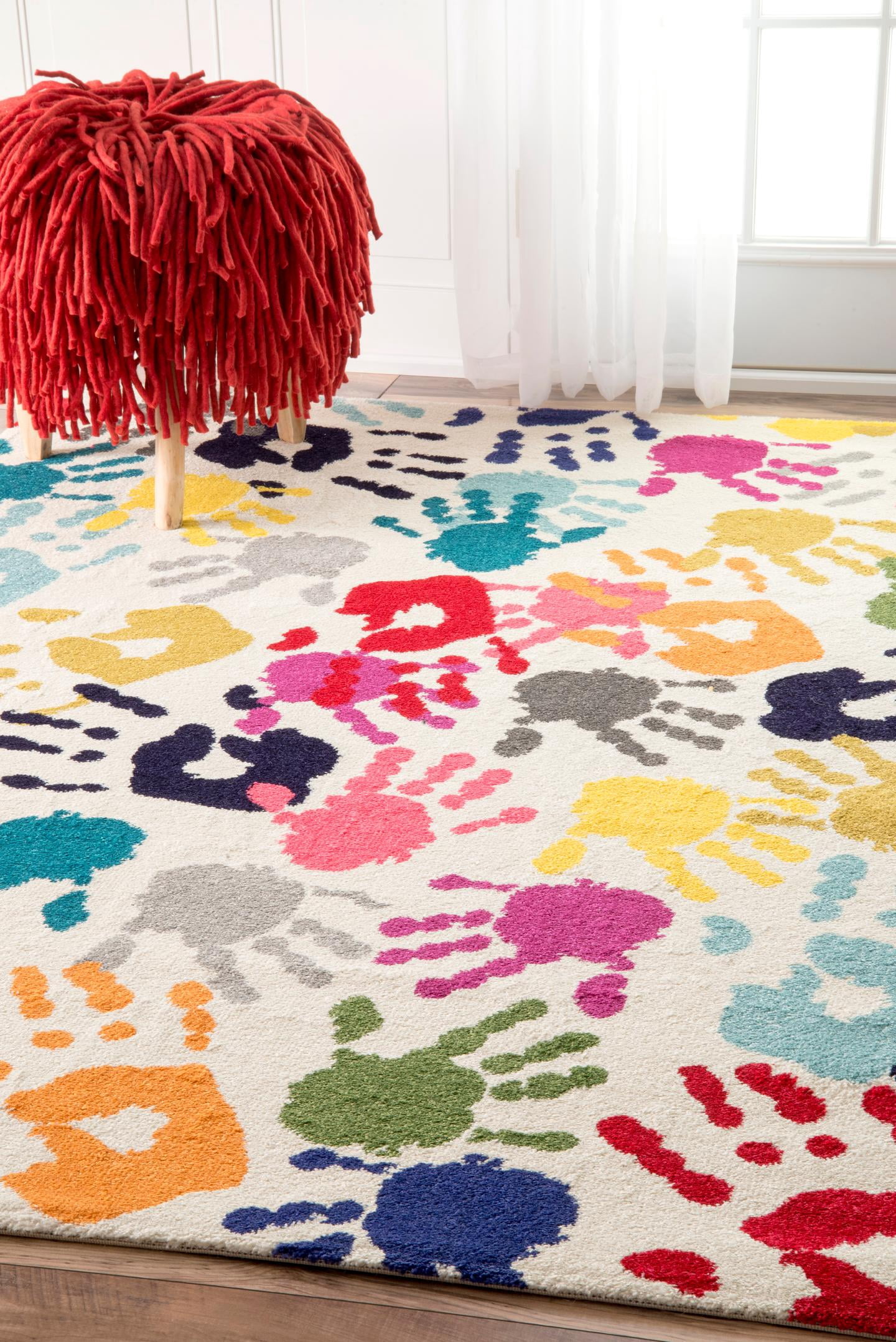 nuLOOM Machine-Made Pinkie Handprint Area Rug - Walmart.com