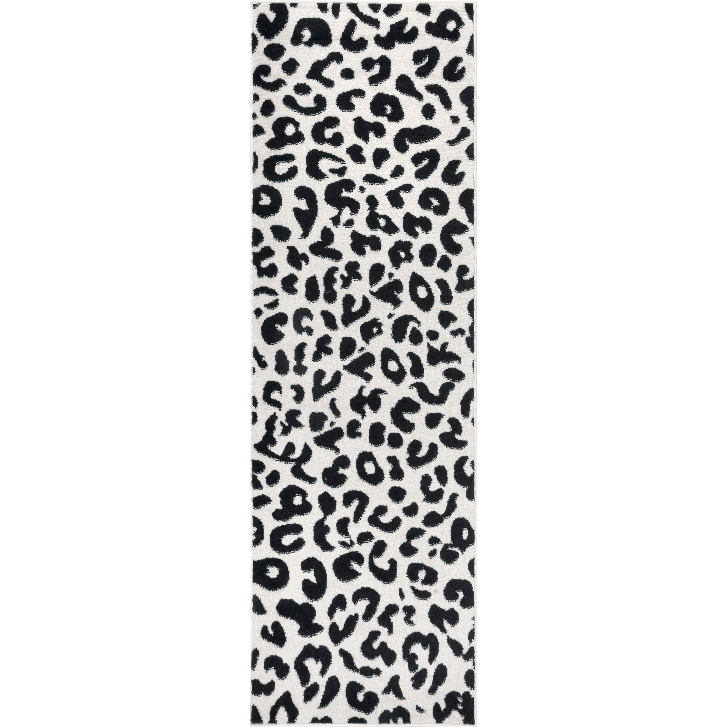 nuLOOM Print Leopard Runner Rug, 2' x 6', Dark Gray - Walmart.com