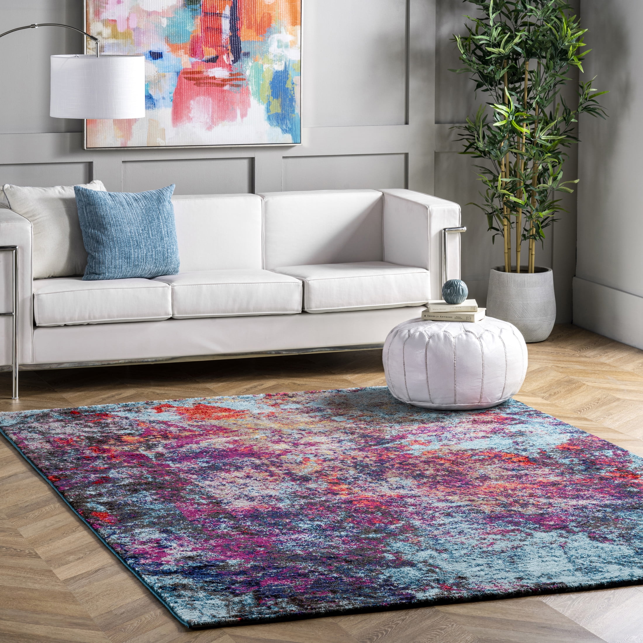 nuLOOM Reva Colorful Abstract Area Rug - Polypropylene - Vibrant Colors ...