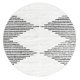 nuLOOM Romina Machine Washable Diamond Stripes Area Rug, 6' Round ...