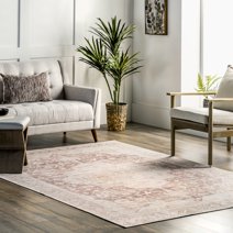 Well Woven Tribal Diamond Medallion Blush Pink Soft Shag Area Rug ...