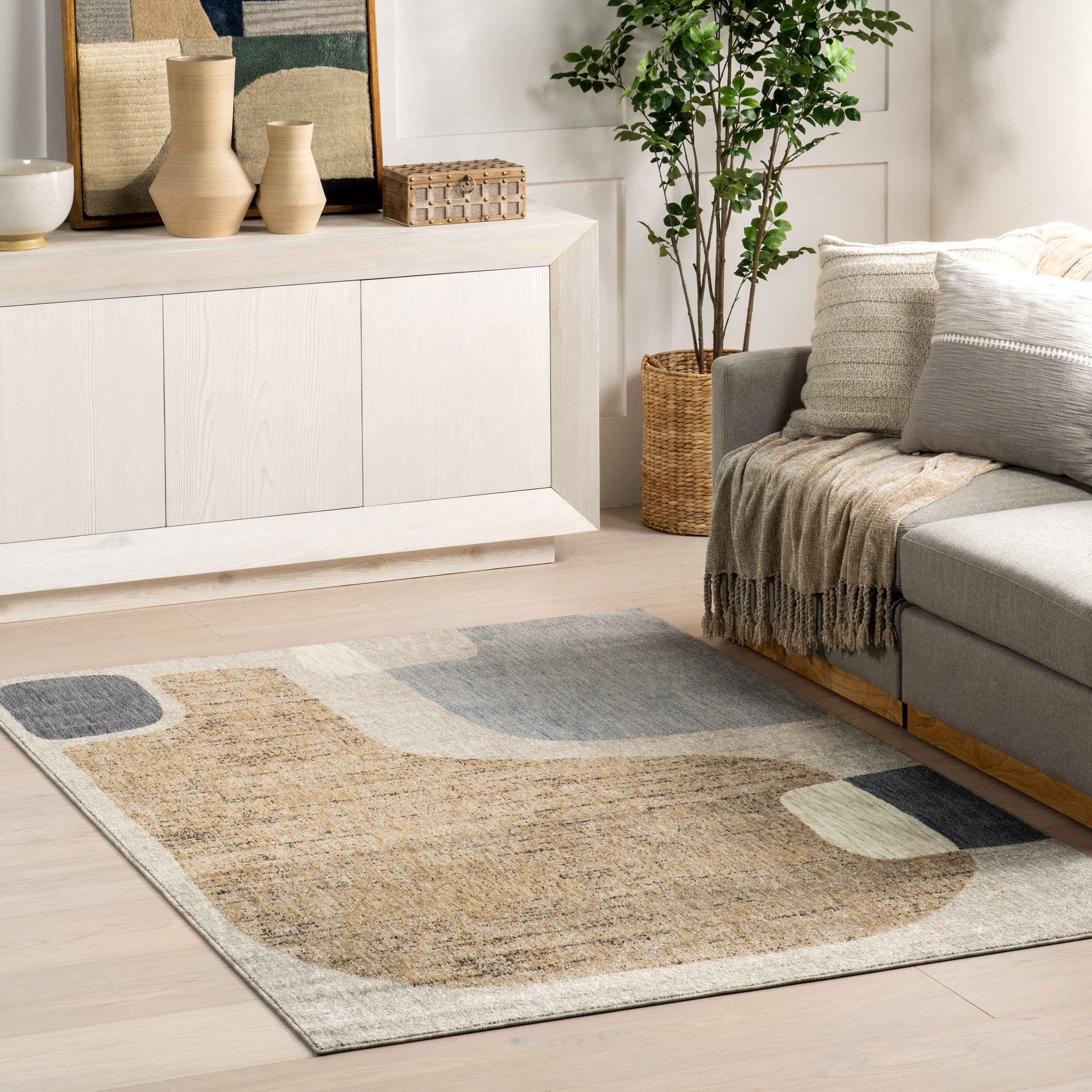 nuLOOM Ryanna Mid-Century Modern Abstract Area Rug, 5' x 8', Multicolor ...