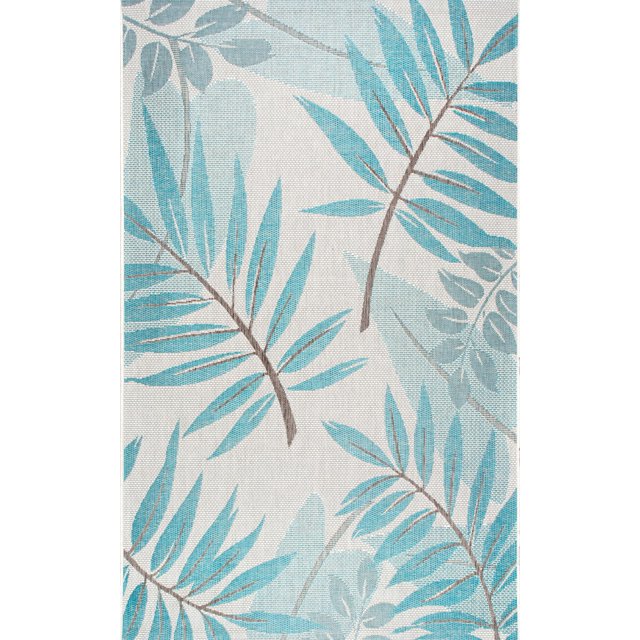 nuLOOM Rylie Contemporary Indoor/Outdoor Area Rug, 10' x 14', Turquoise ...