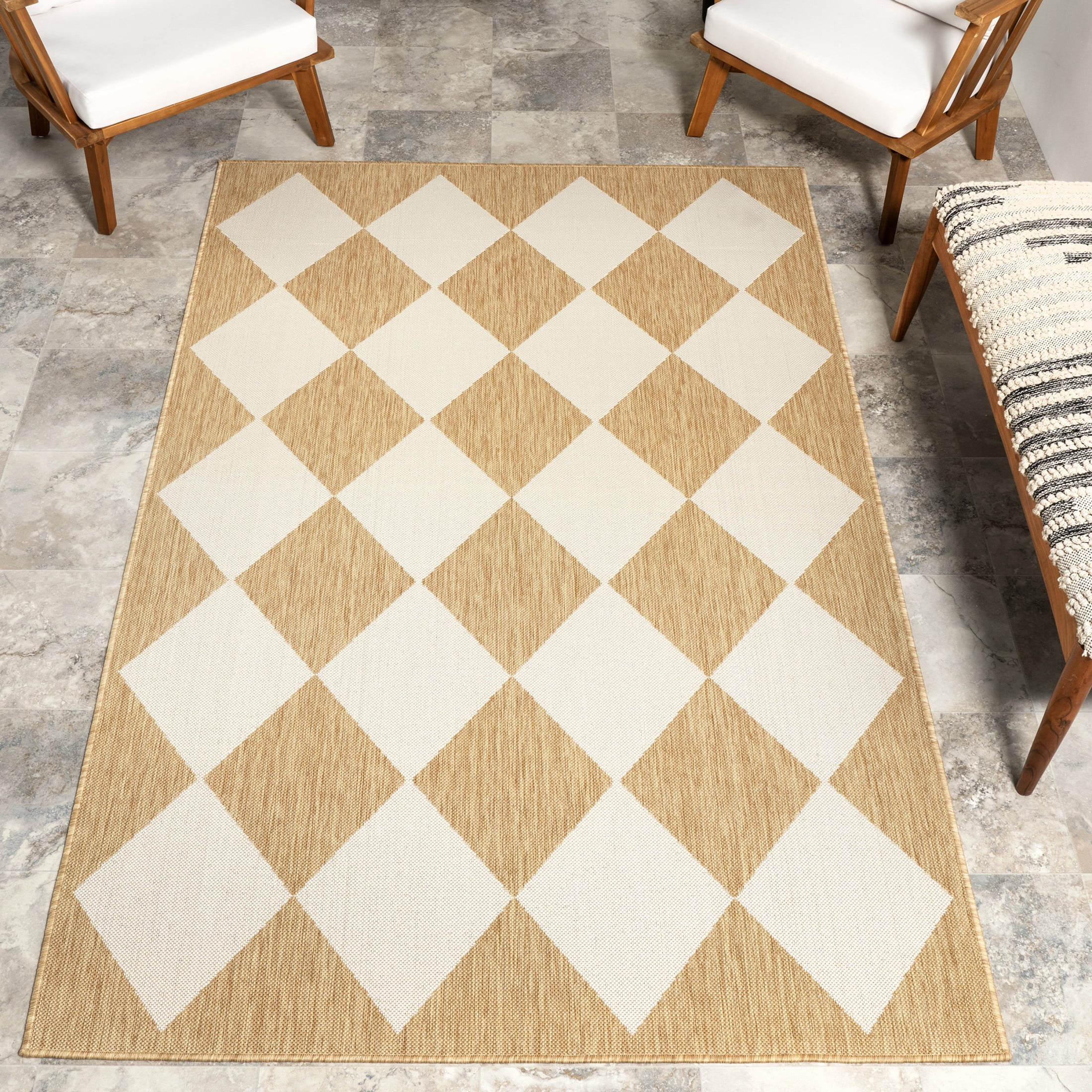 nuLOOM Sabina Diamond Trellis Indoor/Outdoor Area Rug, 4' x 6', Sabina ...