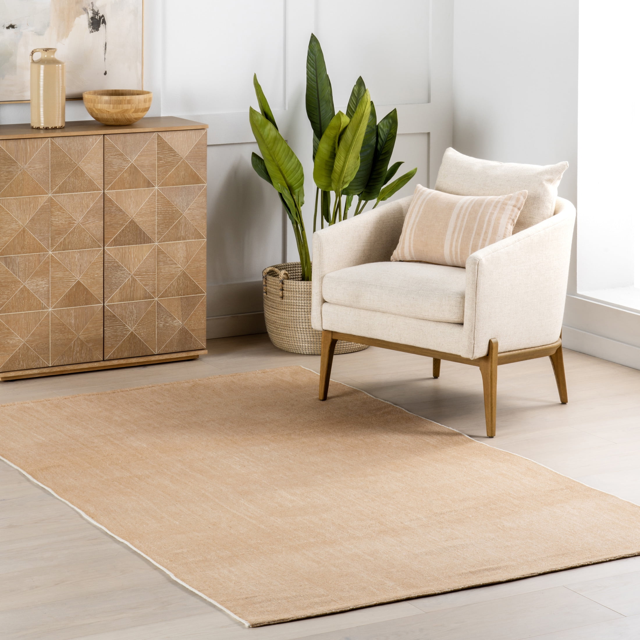 nuLOOM Salima Solid Indoor/Outdoor Area Rug, 5' x 8', Salima Brown ...