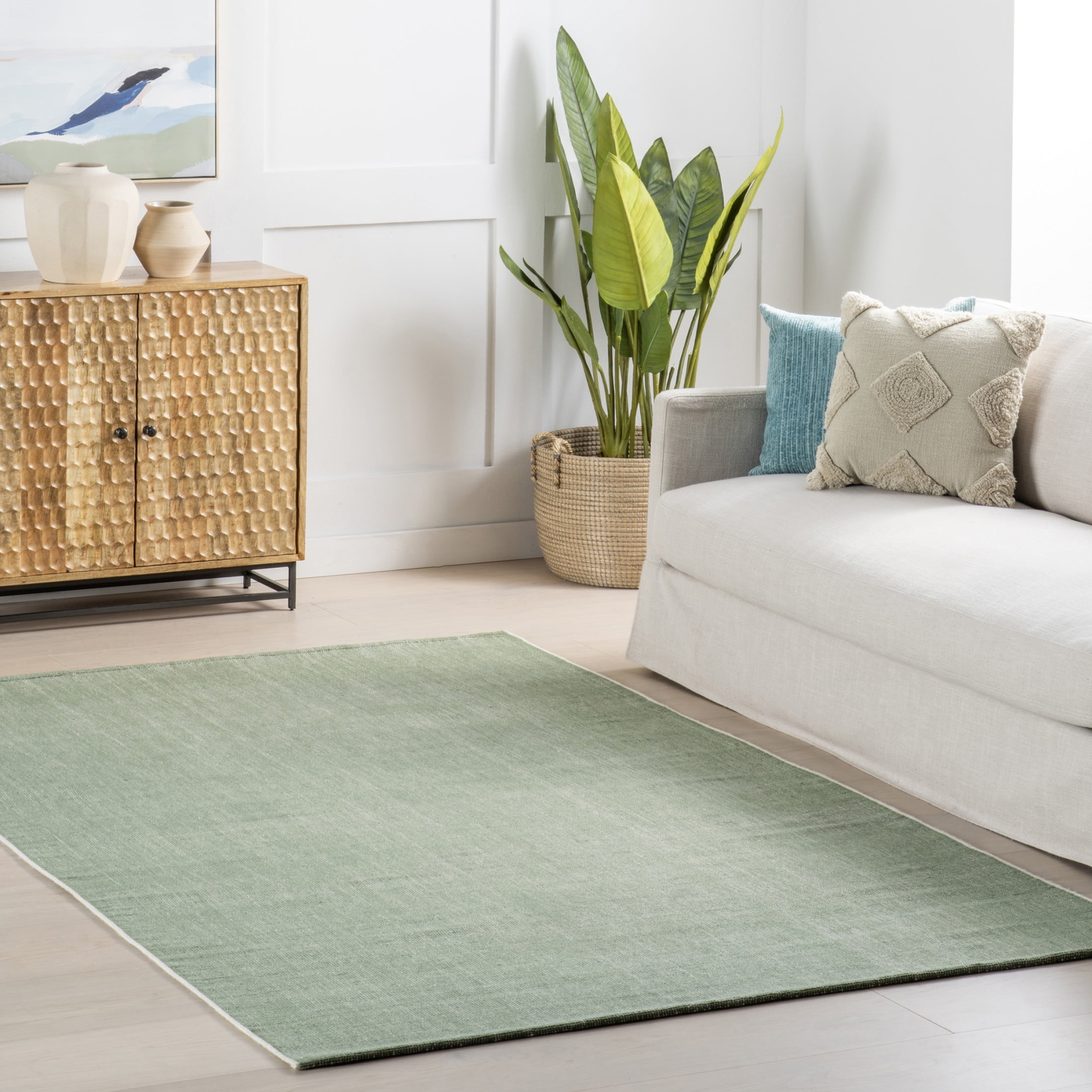 nuLOOM Salima Solid Indoor/Outdoor Area Rug, 5' x 8', Salima Green ...
