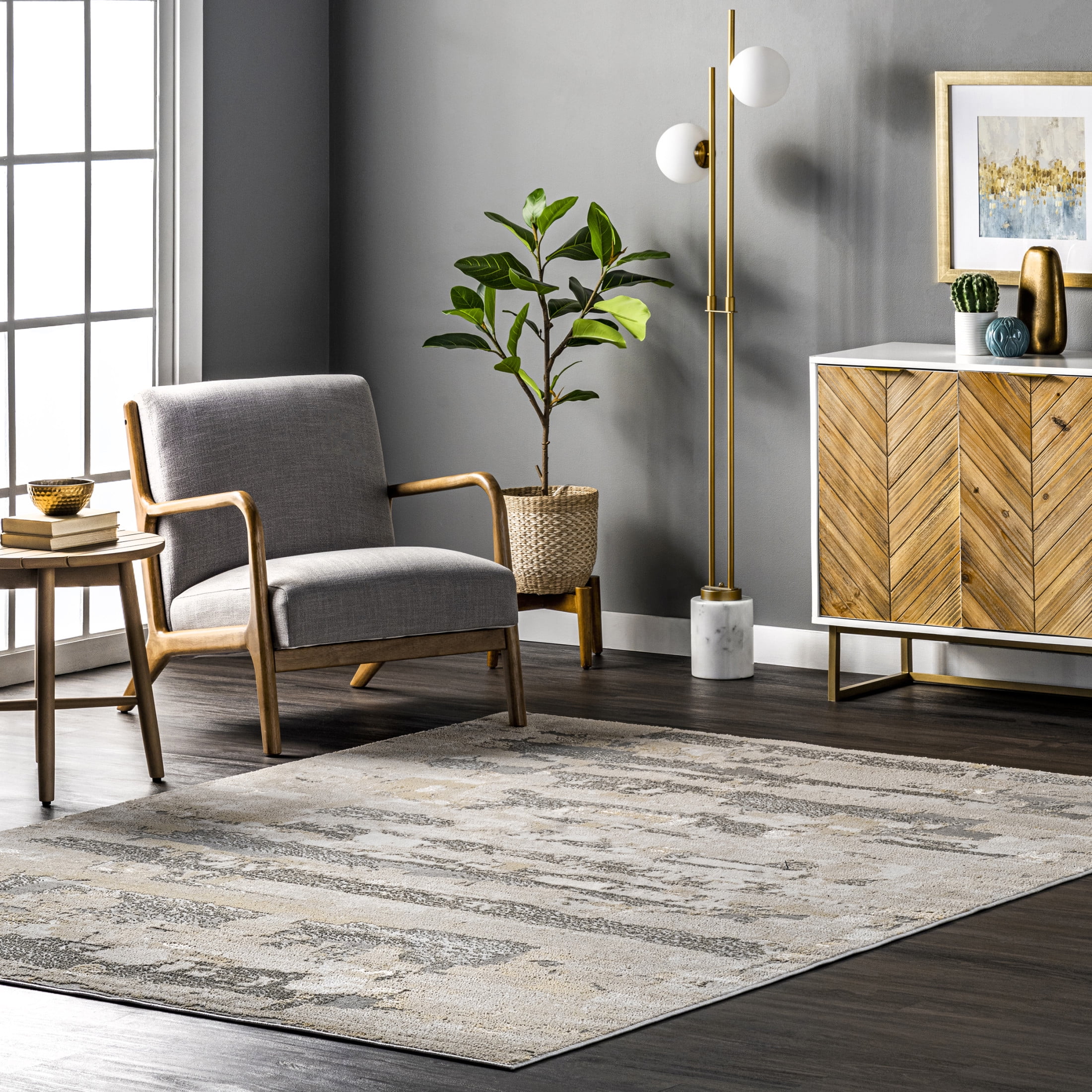 nuLOOM Sally Contemporary Abstract Area Rug, 5' x 5', Square, Sally ...