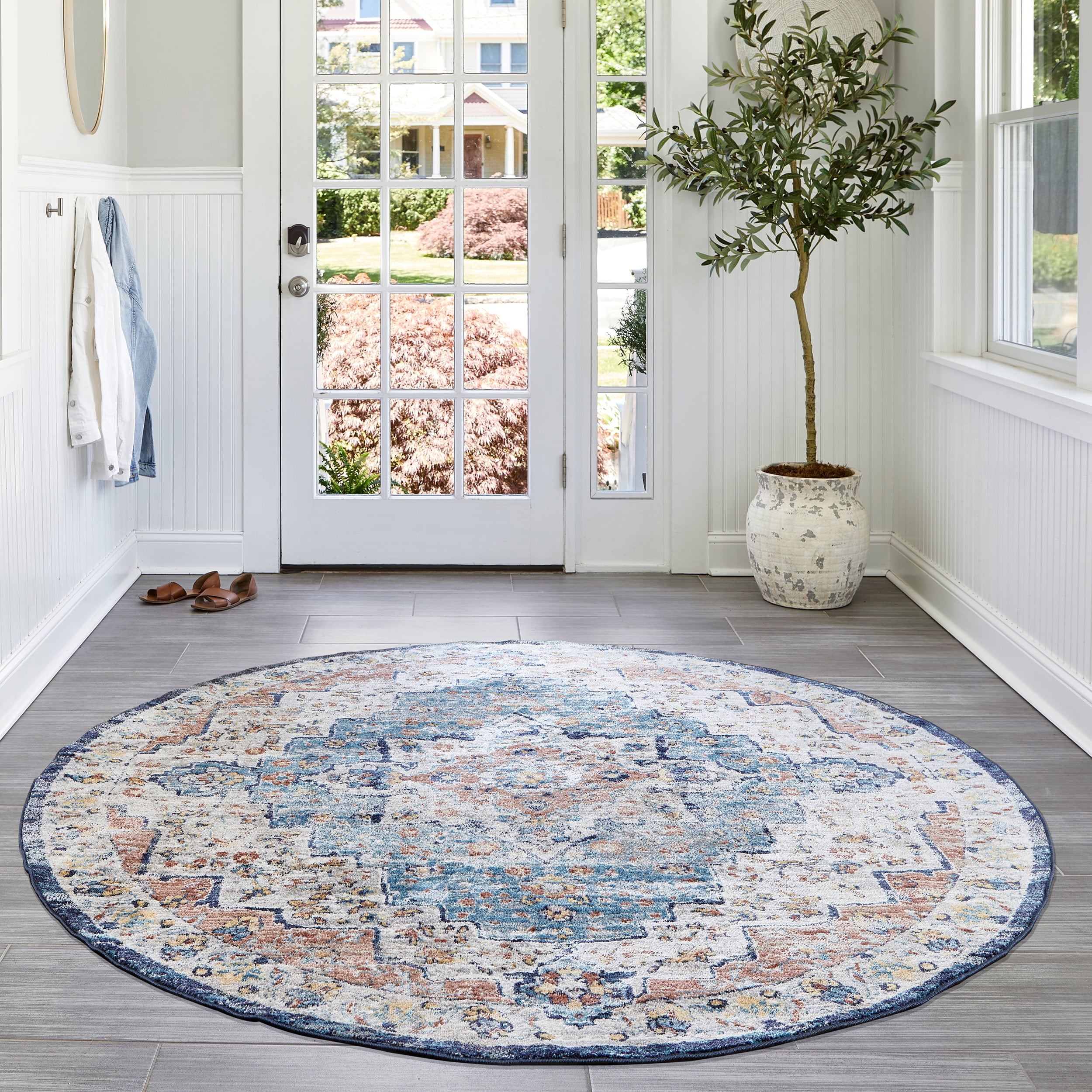 nuLOOM Sawyer Vintage Transitional Multi 4' Vintage Round Rug - Walmart.com