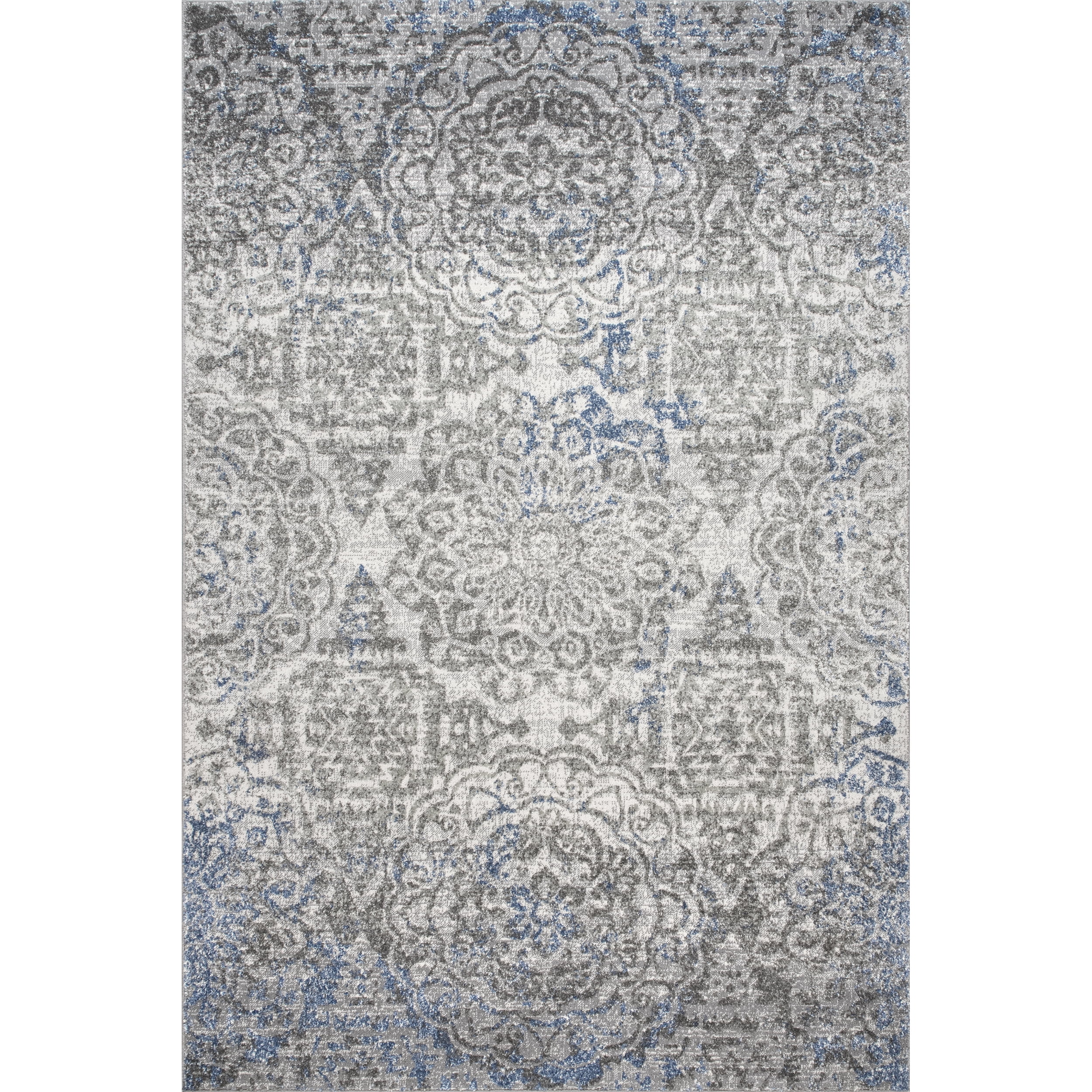 nuLOOM Shaded Blue Sun Area Rug, 8' x 10', Silver - Walmart.com