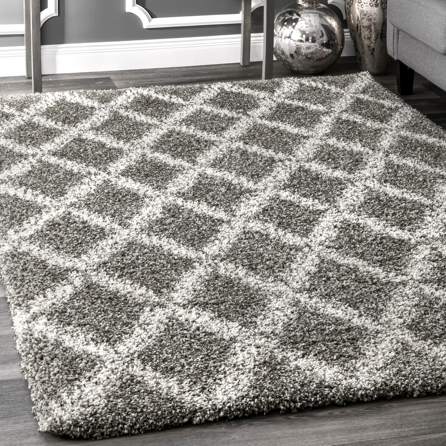 nuLOOM Sharika Lattice Shaggy Area Rug - Walmart.com
