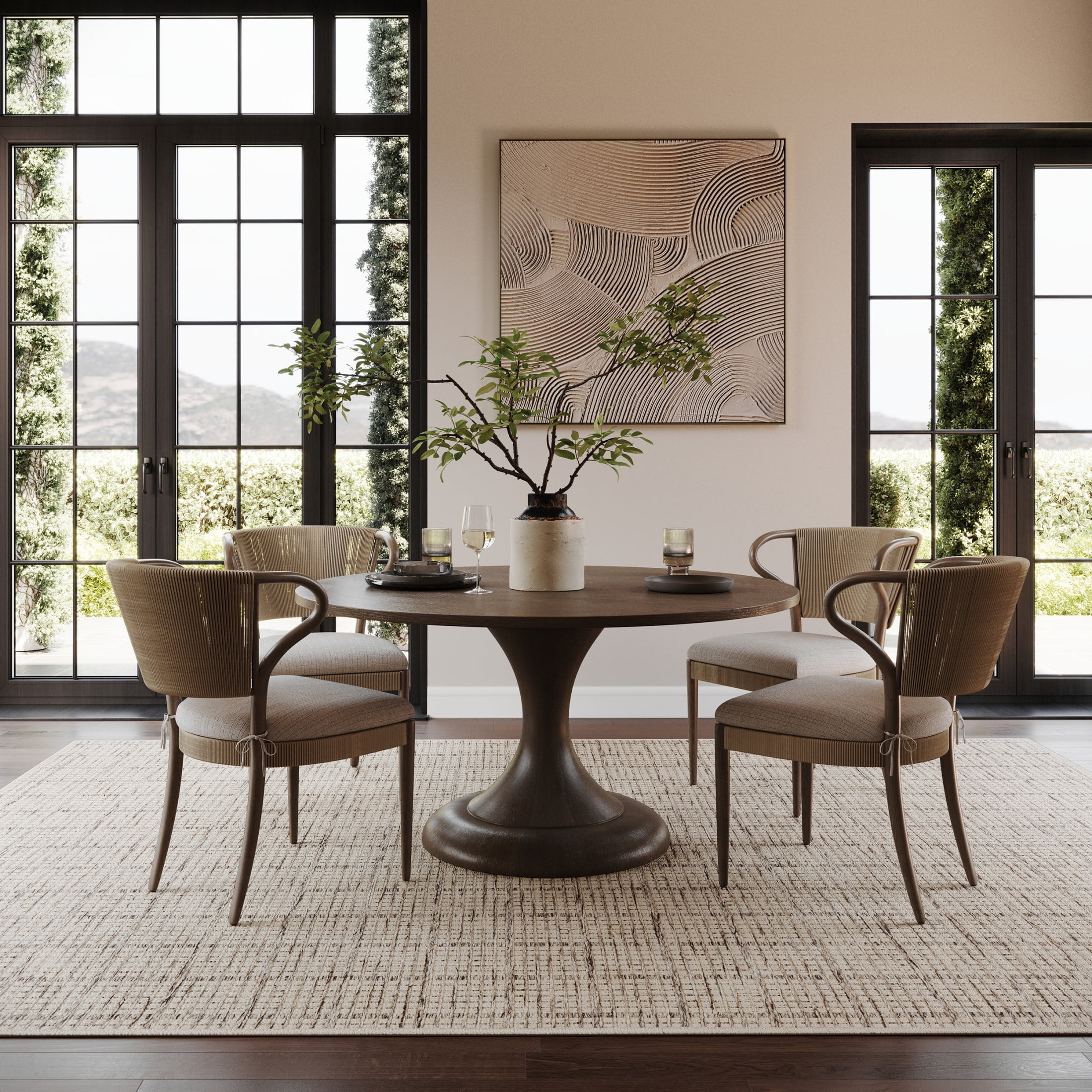 nuLOOM Sylvara Modern Checkered Rug, 4' x 6', Sylvara Beige - Walmart.com