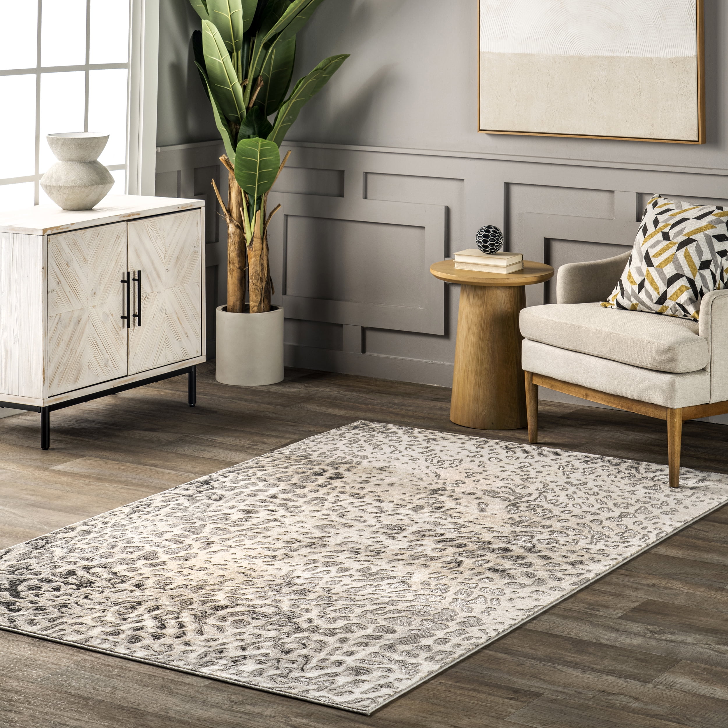 nuLOOM Taisha Cheetah Print Area Rug, 5' x 8', Beige - Walmart.com
