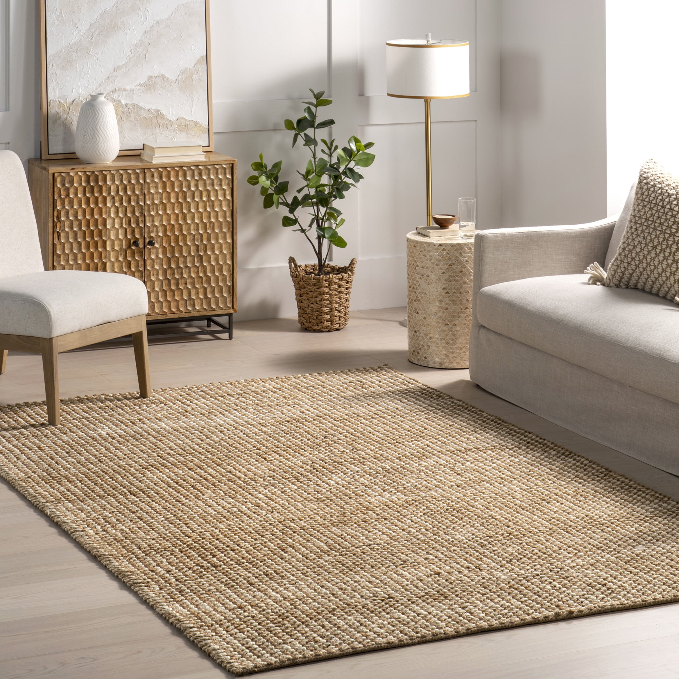 nuLOOM Teresia Casual Handwoven Jute Area Rug, 8' x 10', Teresia ...