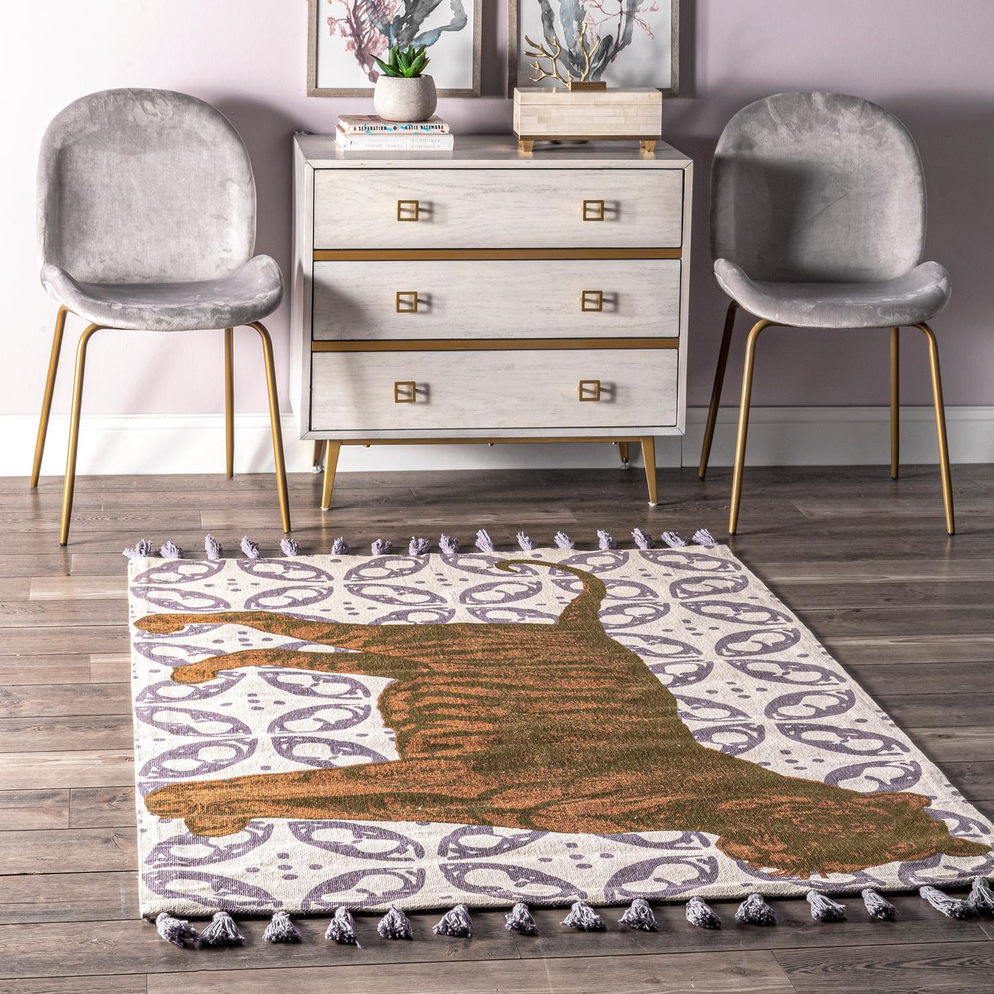 nuLOOM Thomas Paul Printed Fierce Tiger Area Rug, 4' x 6', Multi ...