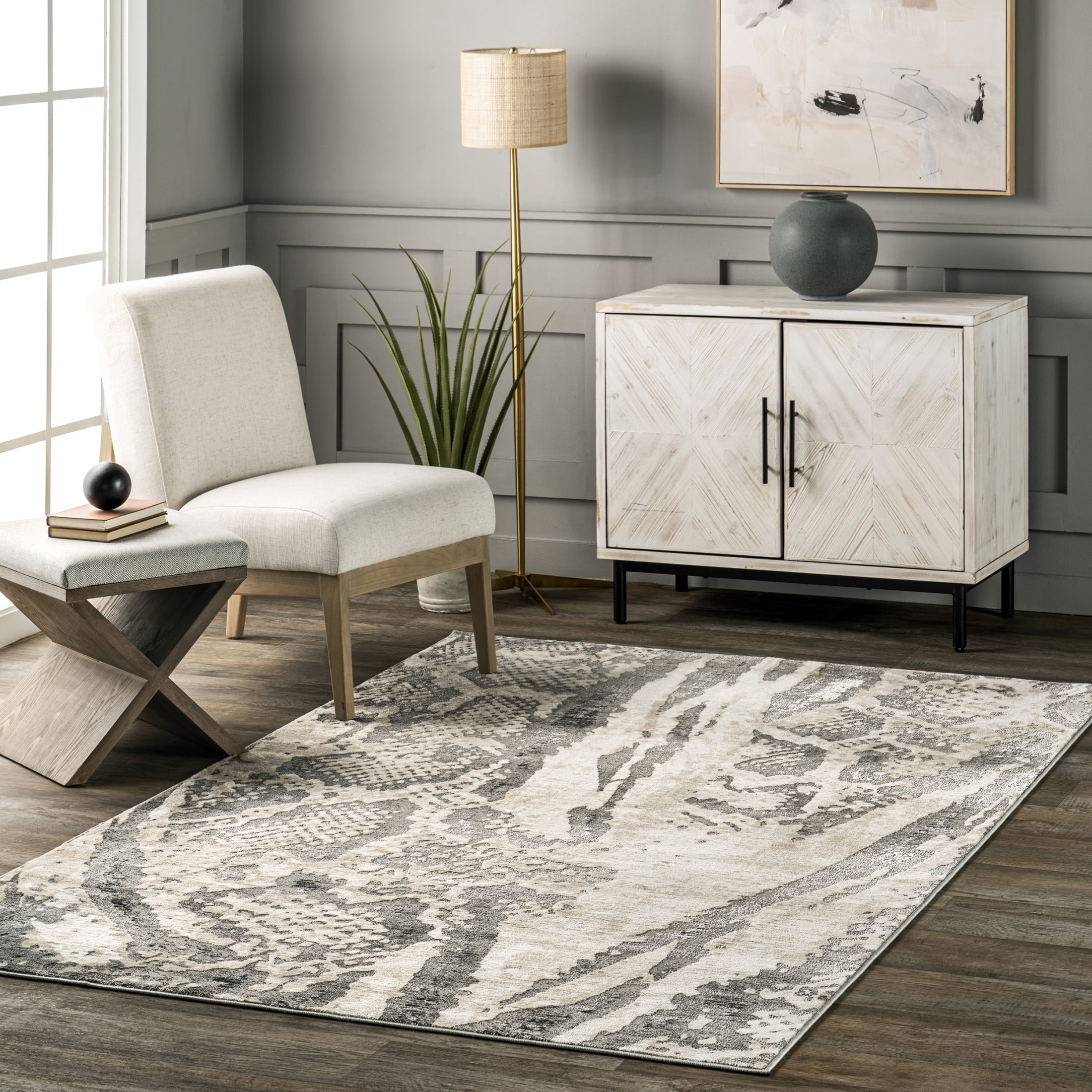 nuLOOM Tilda Modern Snake Area Rug, 5' x 8', Beige - Walmart.com