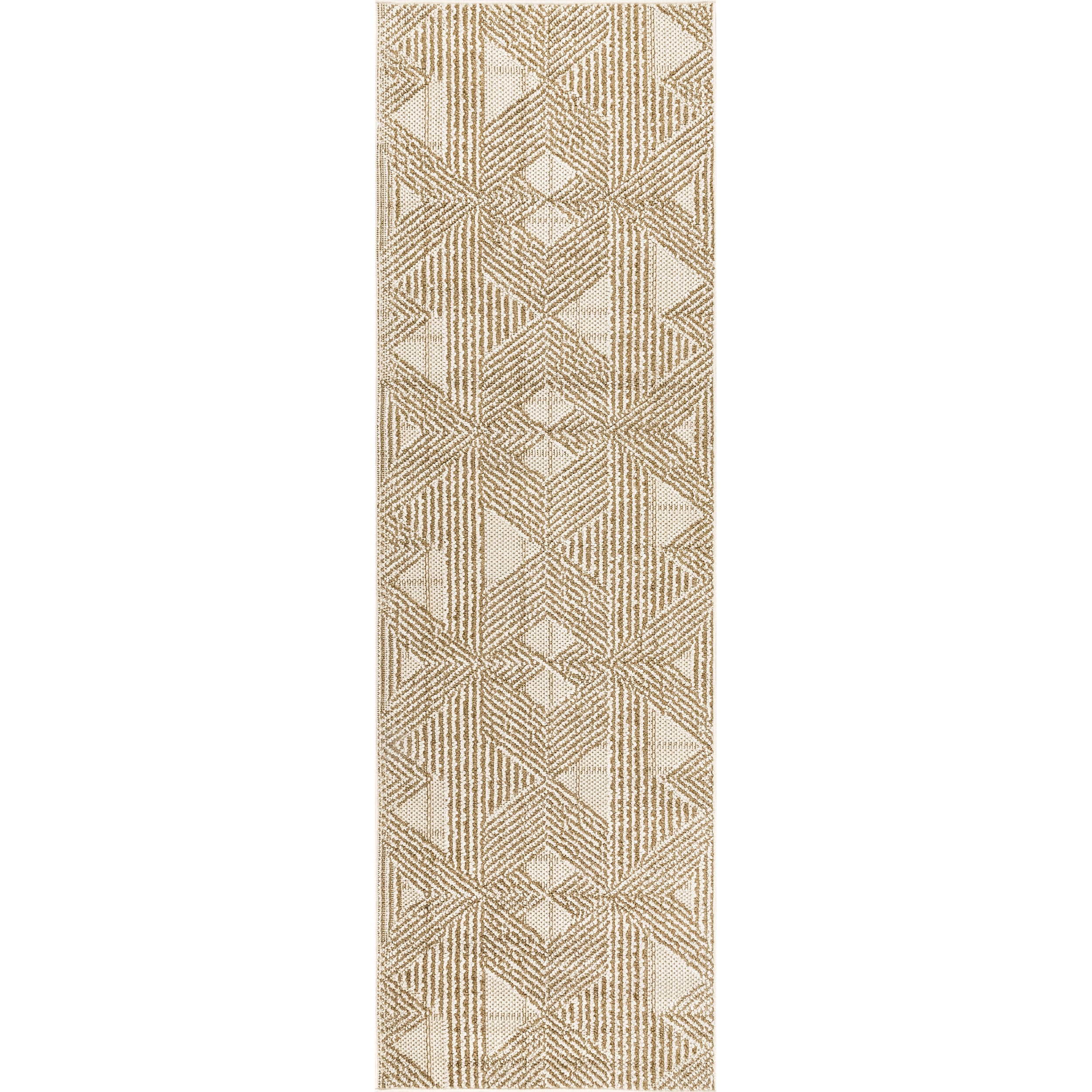 nuLOOM Trinity Textured Abstract Diamonds Runner Rug, 2' 8" x 8', Beige ...